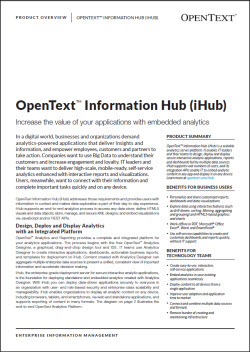 OpenText Information Hub (iHub): Increase the Value of Your ...