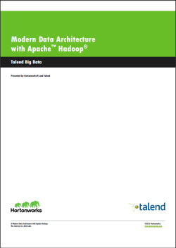 Modern Data Architecture with Apache Hadoop: Talend Big Data | TDWI