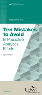 Ten Mistakes to Avoid In Predictive Analytics Efforts TDWI Member Exclusive | TDWI