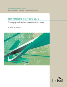 TDWI Best Practices Report | Best Practices in Operational BI: Converging Analytical and ...