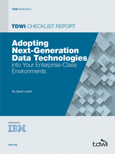 TDWI Checklist Report | Adopting Next-Generation Data Technologies | TDWI