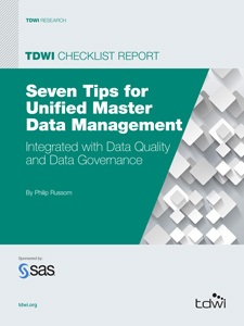 TDWI Checklist Report | Seven Tips for Unified MDM with Data Quality and Data Governance | TDWI