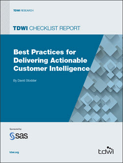 TDWI Checklist Report | Best Practices for Delivering Actionable Customer Intelligence | TDWI
