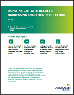 IBM Rapid Insight With Results: Harnessing Analytics in the Cloud | TDWI