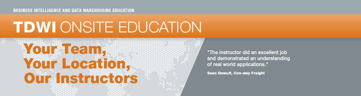 TDWI Onsite Education -- TDWI