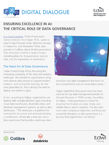 TDWI Checklist Report | Five Signs Your Organization Needs an Agile Data Pipeline: Asset Page | TDWI